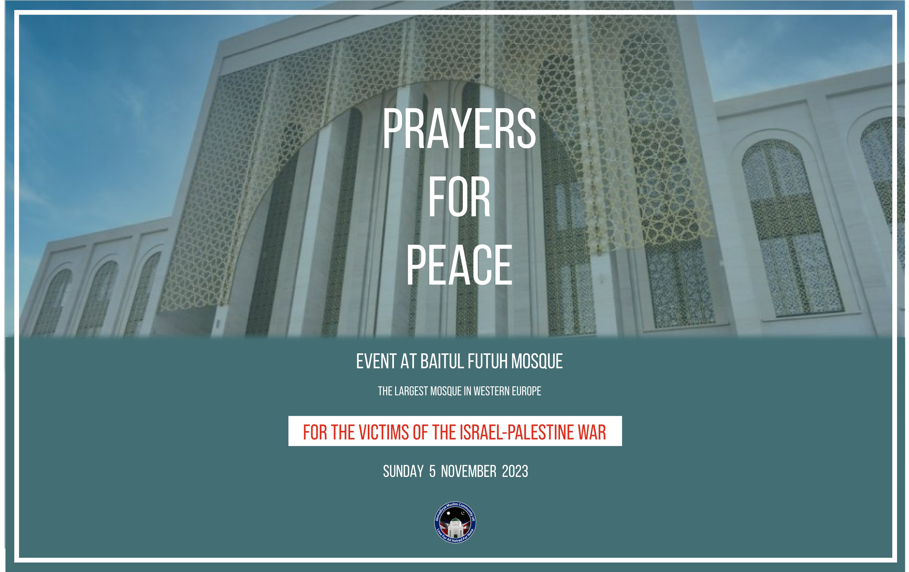Prayers for Peace - Ahmadiyya Muslim Community UK